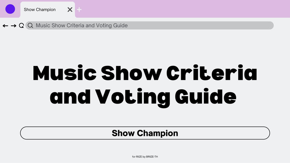 Show Champion Criteria & Voting Guide